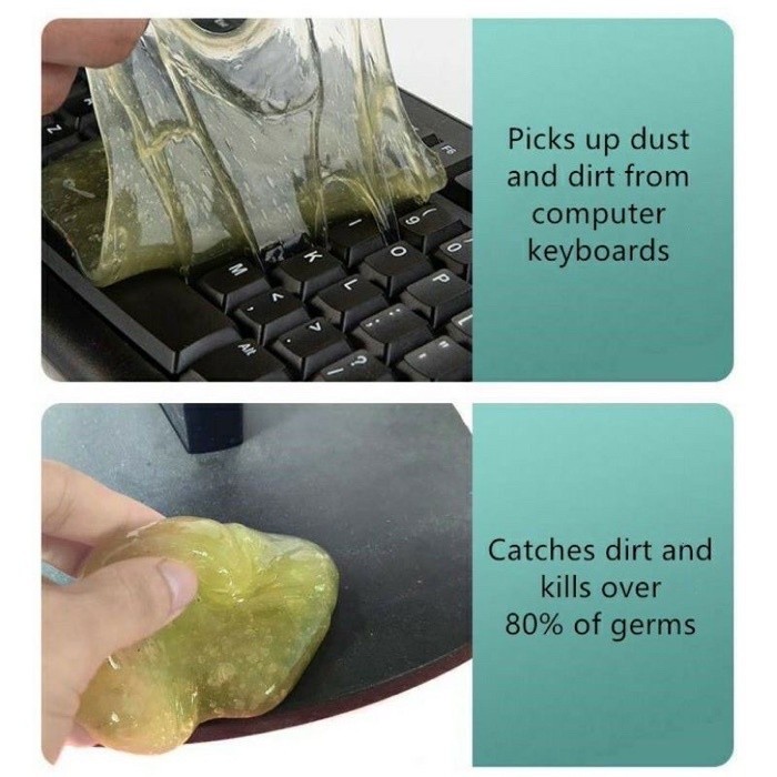 MULTIPURPOSE CAR HOME OFFICE DIY STICKY CLEANING GEL SILICONE PC ...