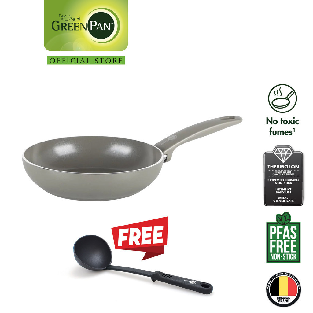 Greenpan Cambridge Quartz Grey 20cm Non-stick Deep Frypan (IH ...