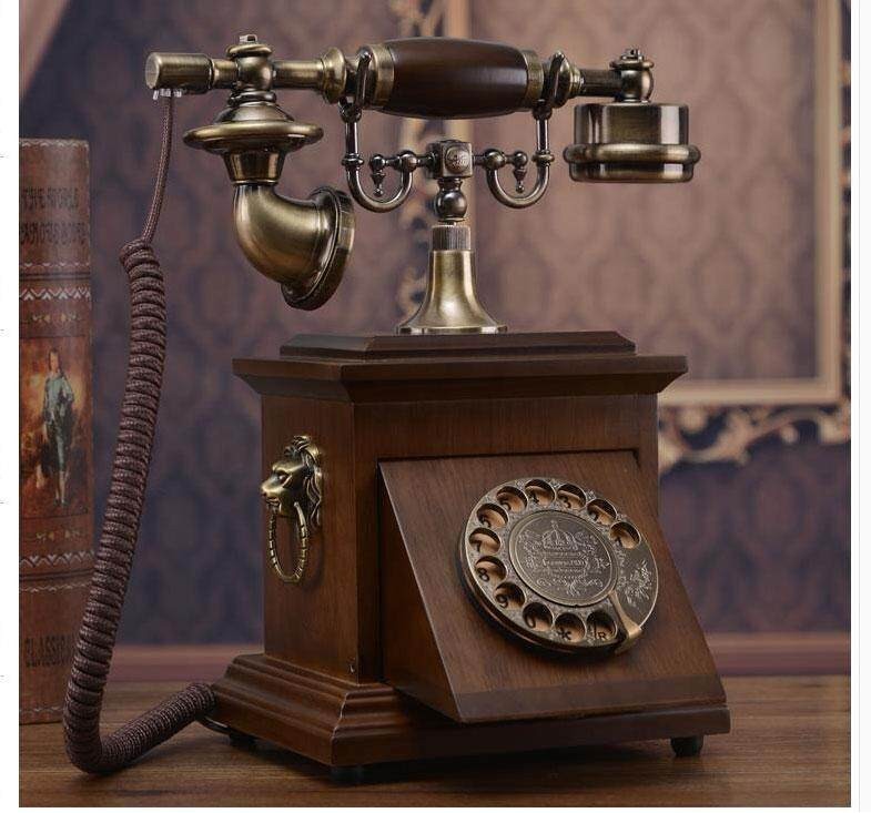 European Antique Telephone Classical Rotary Dial Retro Phone Rotating ...