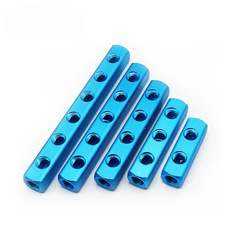 Air Manifold Distributor 1/4" PT Thread Port 2 3 4 5 6 7 8 9 Way ...