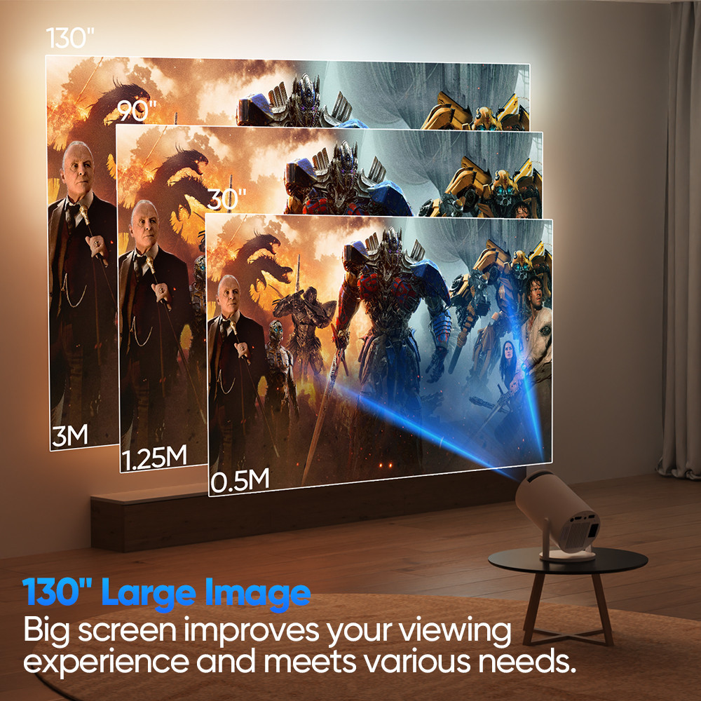 GOOJODOQ Bluetooth 5.0 Large Screen Portable Projector | Shopee Malaysia