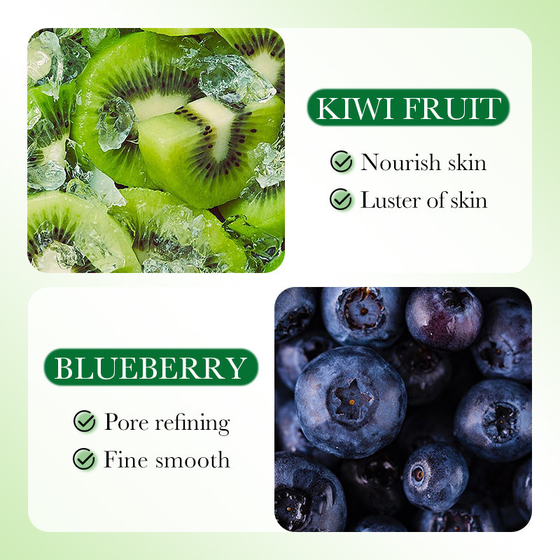 ROREC SADOER Kiwi Fruit Scrub Body Wash Brighten Delicate Natural Scrub Particles Gently Mild ...