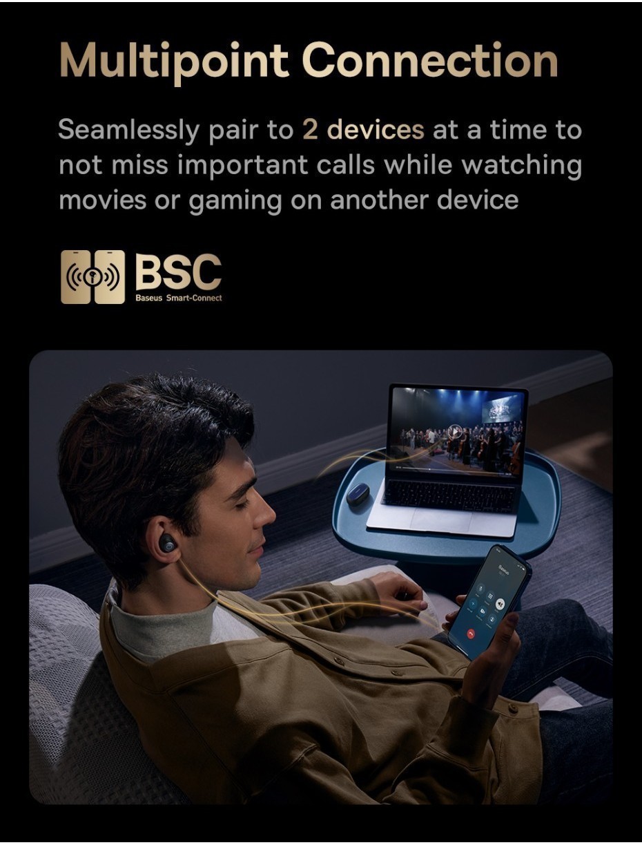 Baseus Bowie MA20/MA20 pro ANC Wireless Earphone V5.3 -48dB Noise ...