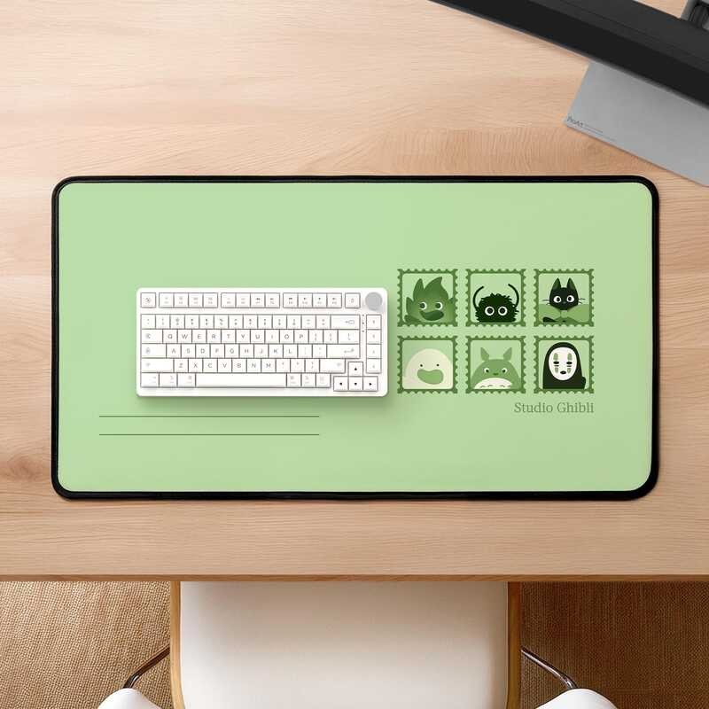 Studio Ghibli Postcard Desk Mat | Custom Illustrated Anime Desk Mat ...