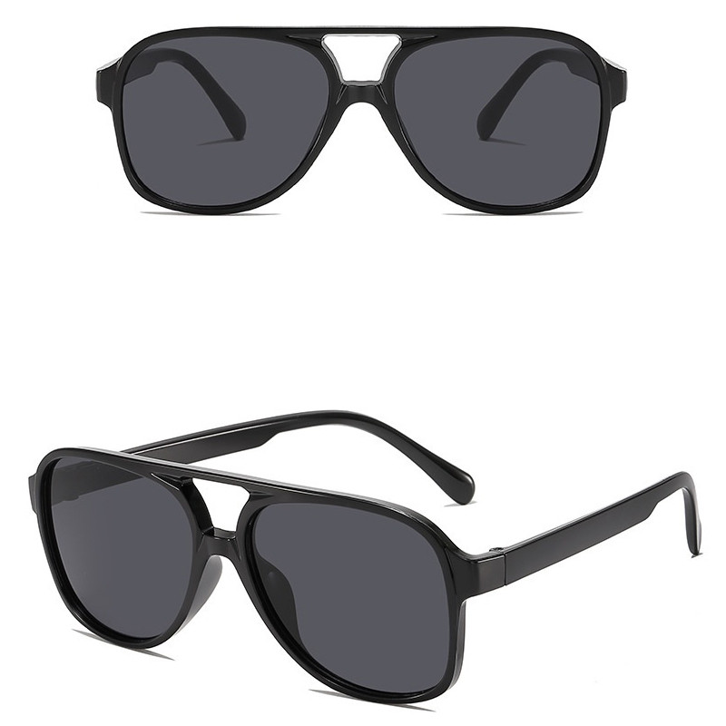 Retro Double Bridge Wayfarer Sunglasses Trendy Oversized Frame Vintage ...
