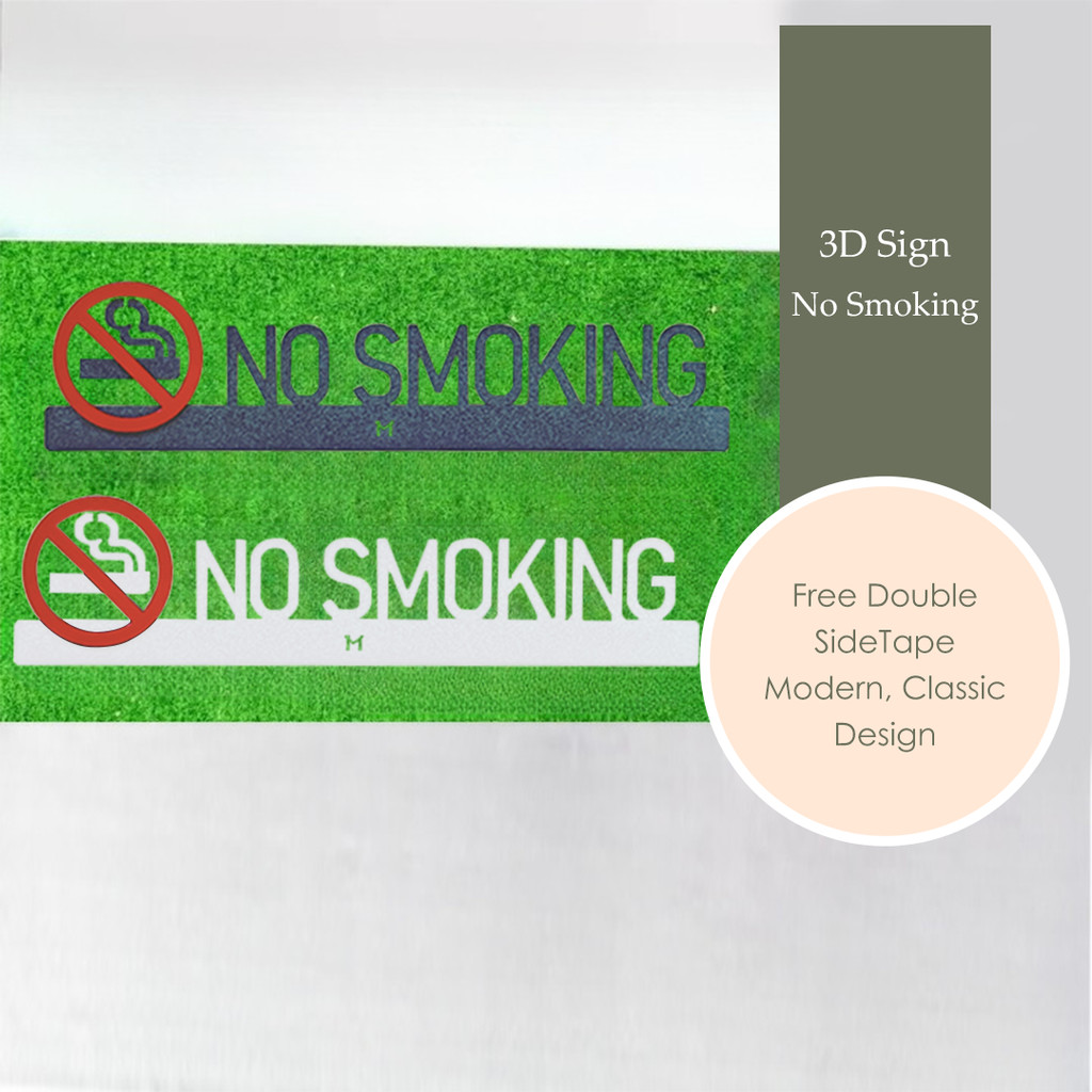 MOJOMORE Modern 3D Acrylic Signage- No Smoking Signage Custom Acrylic ...
