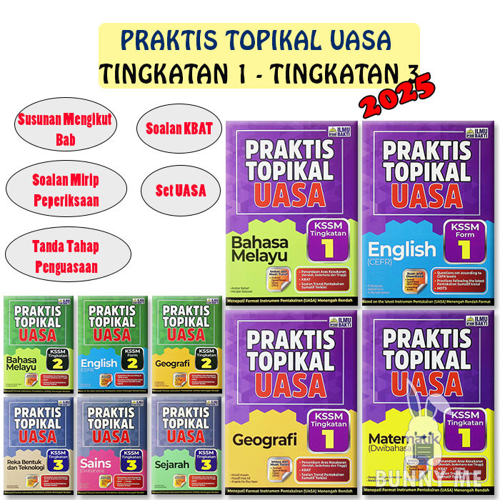 [BUNNY] 2025 Buku Latihan : Ilmu Bakti Praktis Topikal UASA KSSM Tingkatan 1,2,3 | Buku Latihan ...