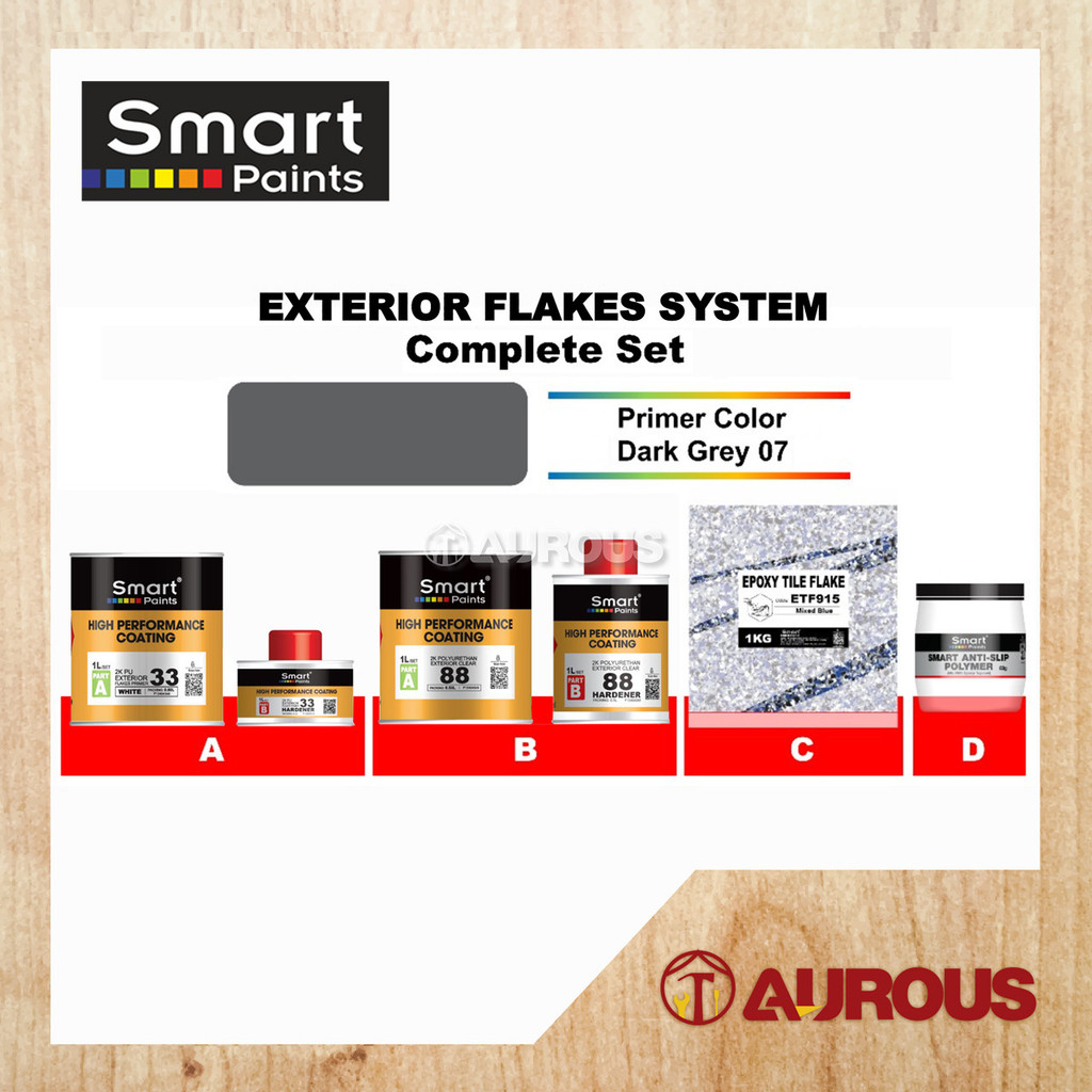 SMART EPOXY HIGH PERFORMANCE COATING EXTERIOR FLAKES COMPLETE SET ...
