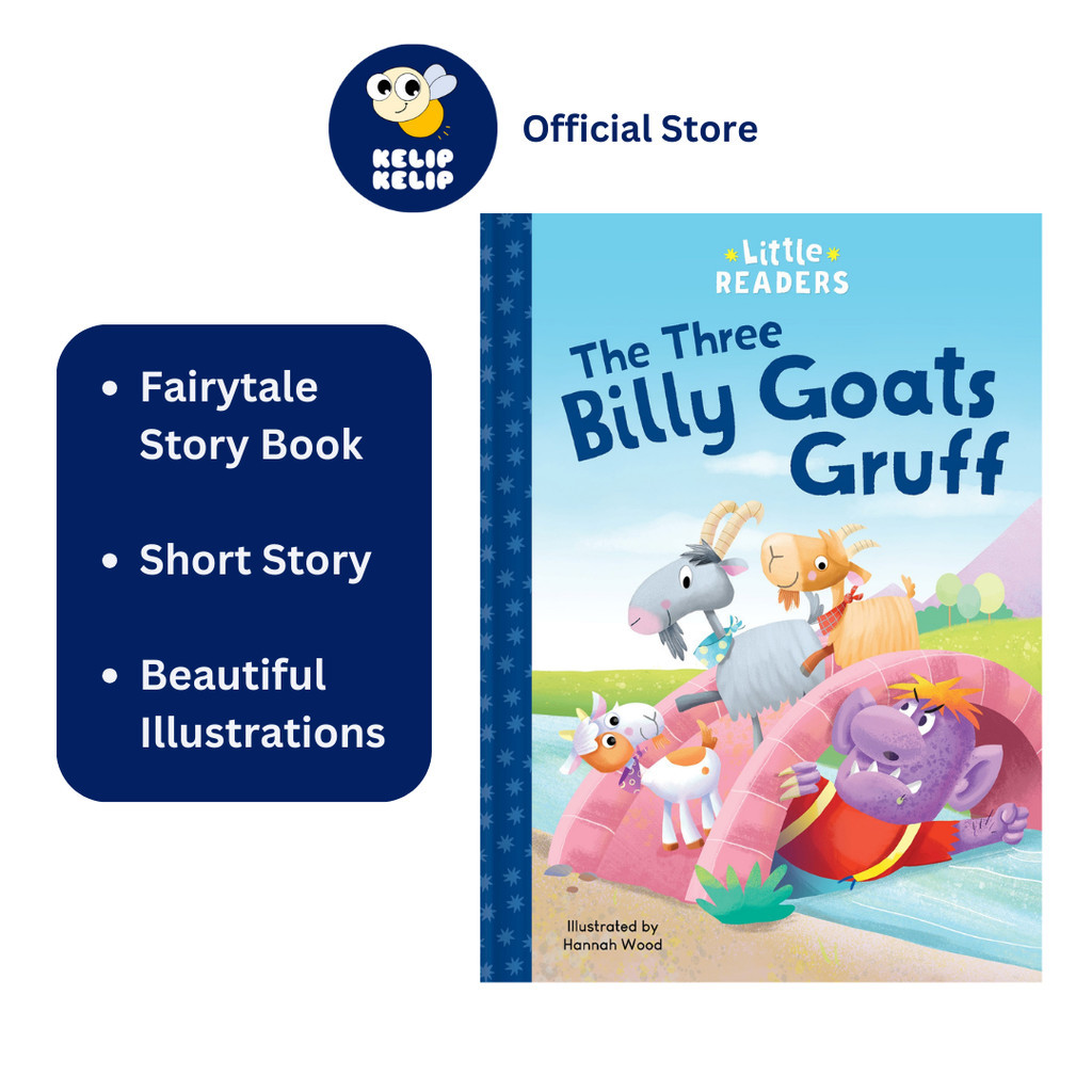 Little Readers The Three Billy Goats Gruff Story Book for Kids to Read ...