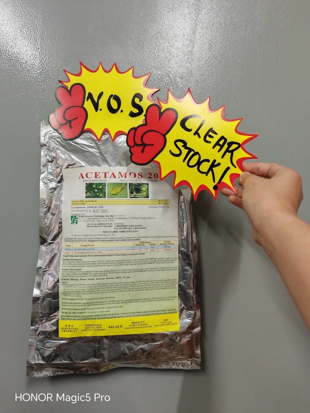 Bright Resouces Acetamos 20SP 1kg Racun Serangga Pesticide Acetamiprid Bena Hijau / Nyamuk Hijau ...