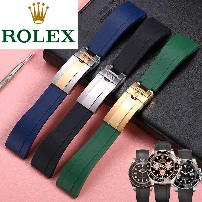 Rolex Watch Strap Rubber Men's Original Yacht Master Daytona Black ...