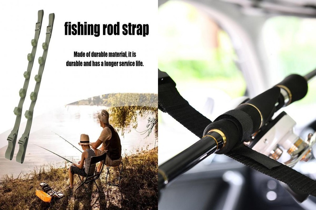 Easy Carry Fishing Pole Holder Adjustable Car Fishing Rod Holder 5 Loop ...