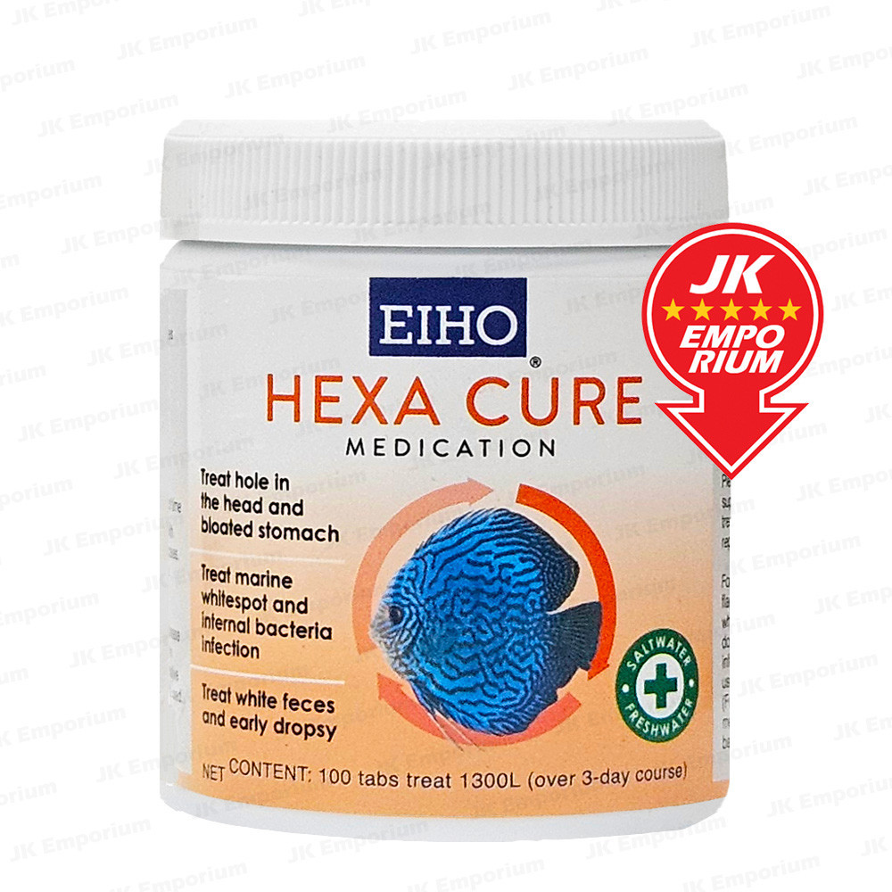 100 Tabs Eiho Hexa Cure Metro Medication Hole-In-The-Head White Feces ...