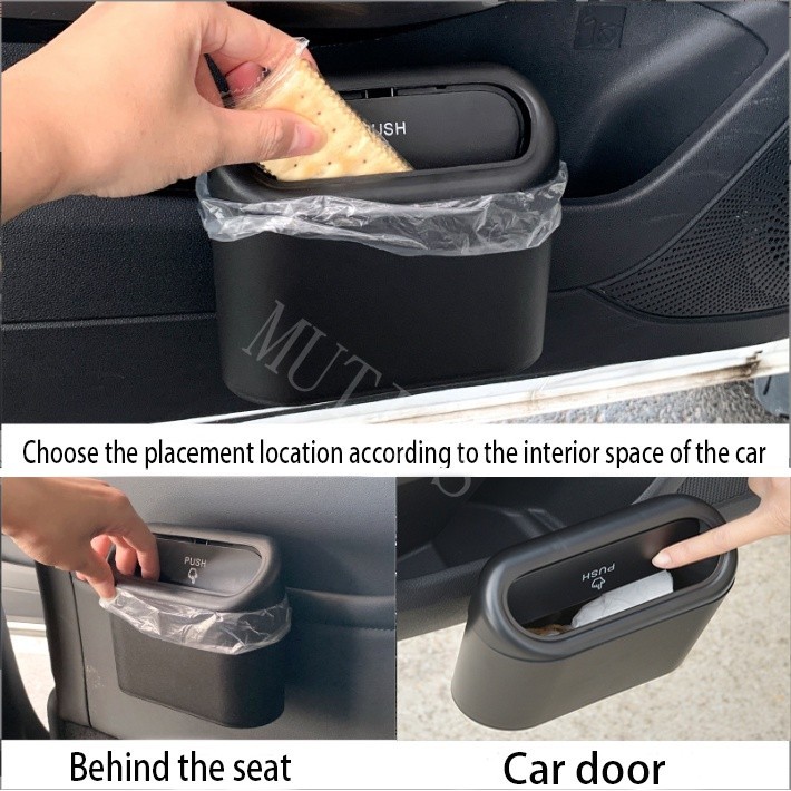 Proton Car Mini Dustbin Box Flip Lid Dustbin Garbage Storage Hanging ...
