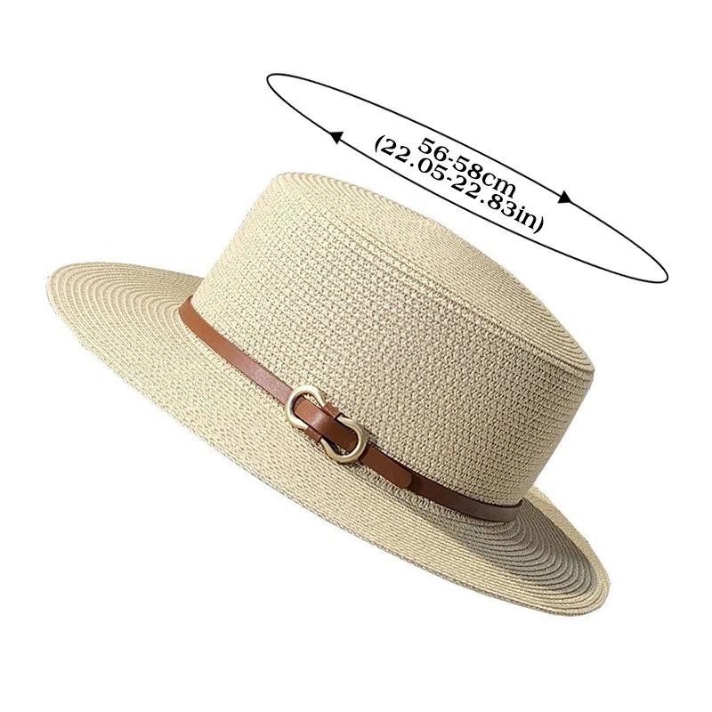 French Straw Hat For Women Summer Beach Sun Resistant Sun Hats Ladies ...
