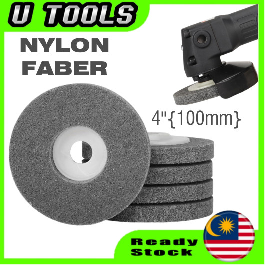 4 inci Roda Pengamplasan Penggilap Gentian Nylon, 4" Nylon Fiber ...