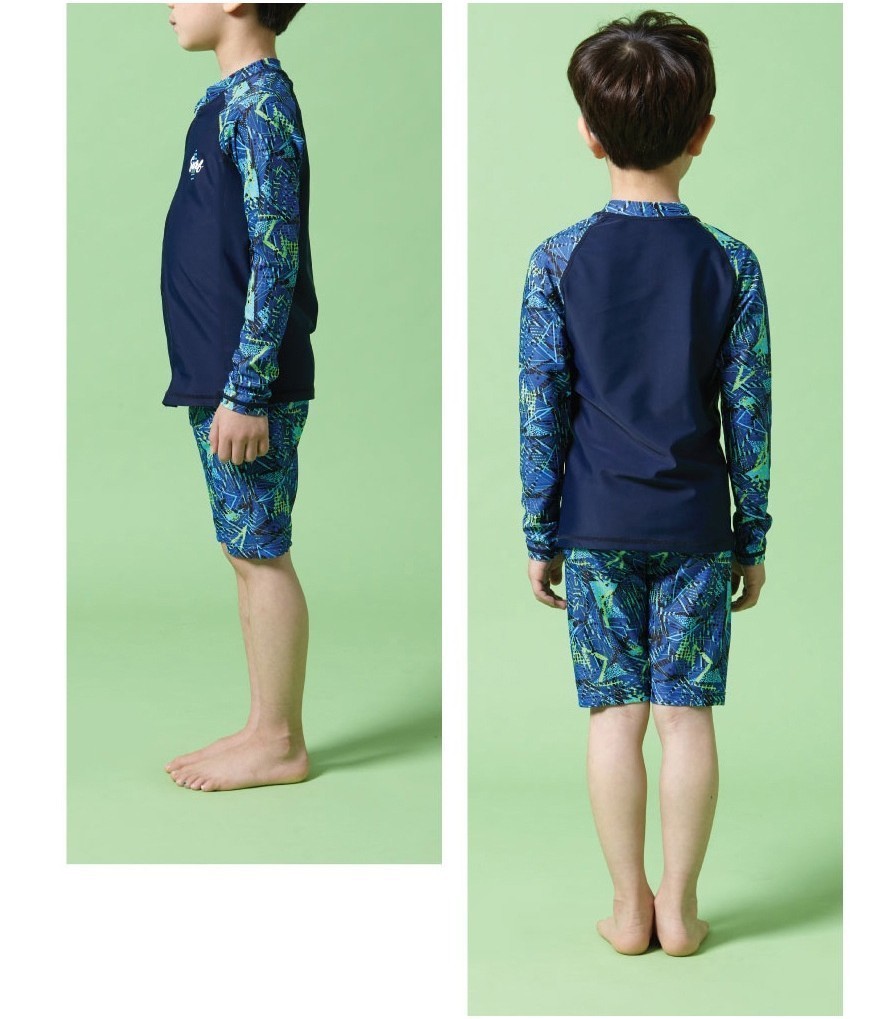Ready stock 2023New Children's swimsuit Yilang brand boys' long-sleeved ...