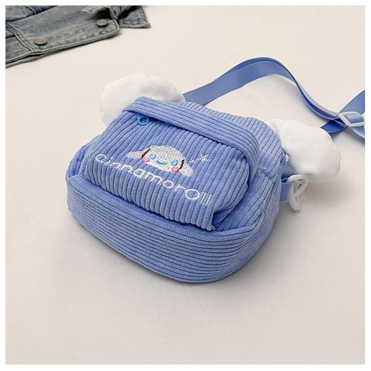 (B795) 17cm Kuromi Melody Cinnamoroll Sling Bag Corduroy Beg Baldu ...
