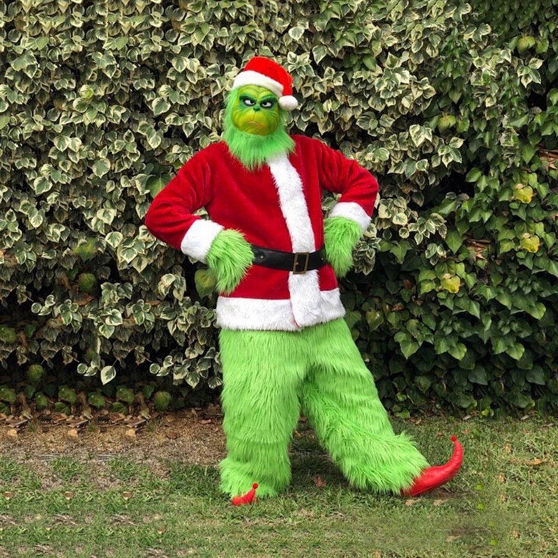 in stock Grinch Green Hair Monster Cosplay Costumes, Christmas Costume ...