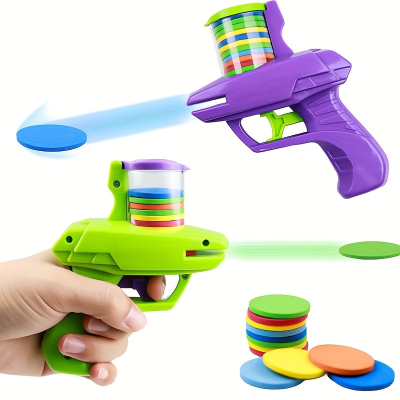 Frisbee Carrot Gun Safe Soft Dish Launcher Darts Classic Flying Toy ...