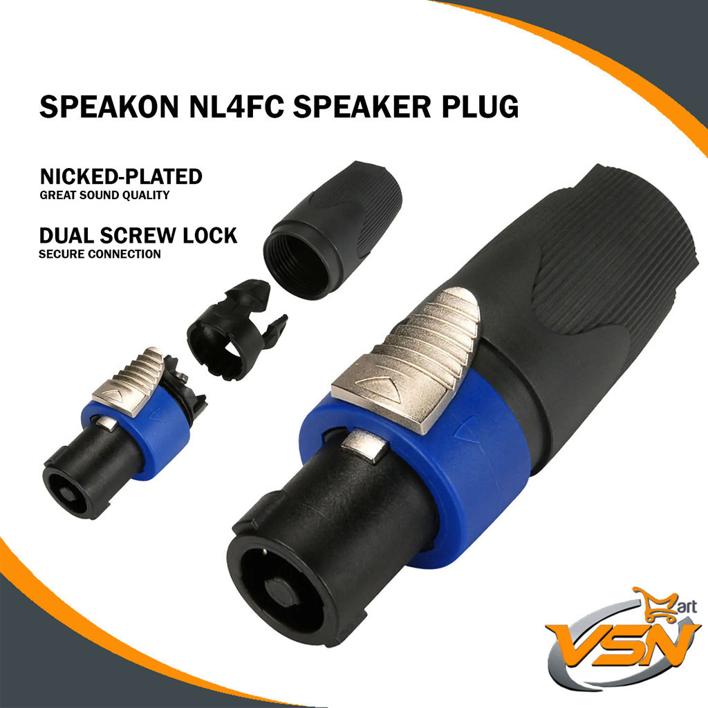 4-polw 4pin XLR Plugs Male Speakon Connector Head Line Plug Speaker ...