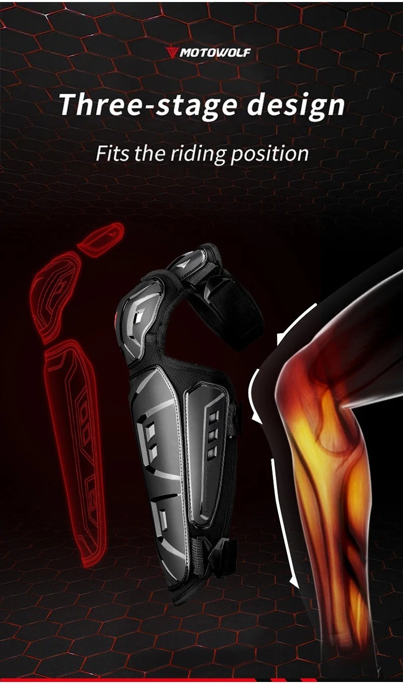 Motowolf Motorcycle Knee Pads and Elbow Pads Protection Combination ...