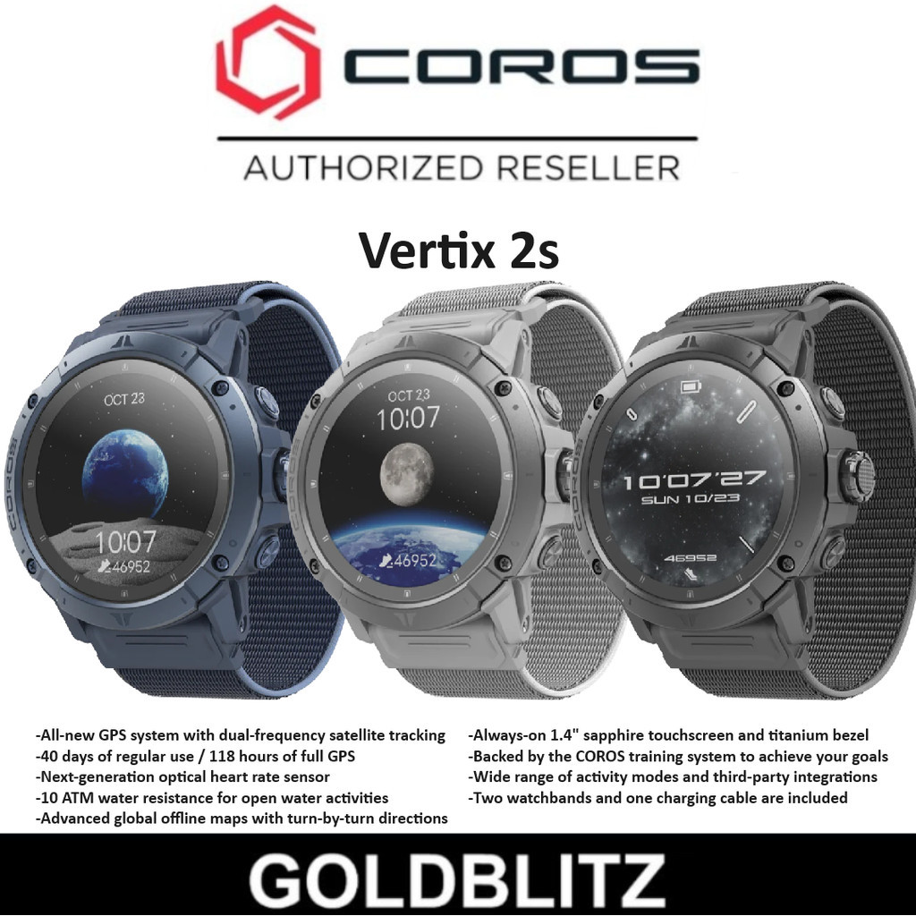 COROS VERTIX 2s - GPS Adventure Premium Multisport Smart Watch | 118 ...