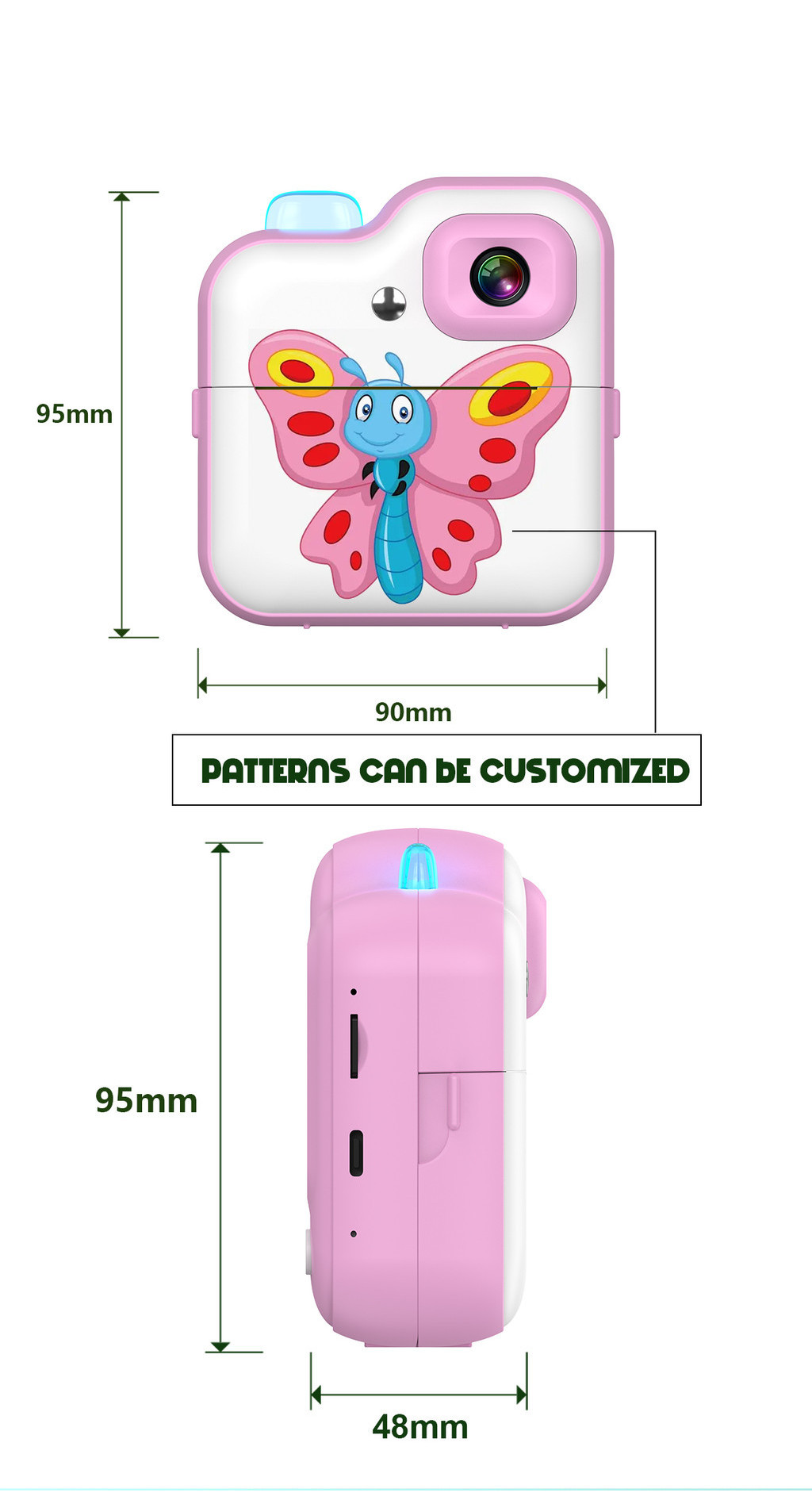 Mini Kids Camera Instant Print, 1080P Digital Camera for Kids with 32G ...