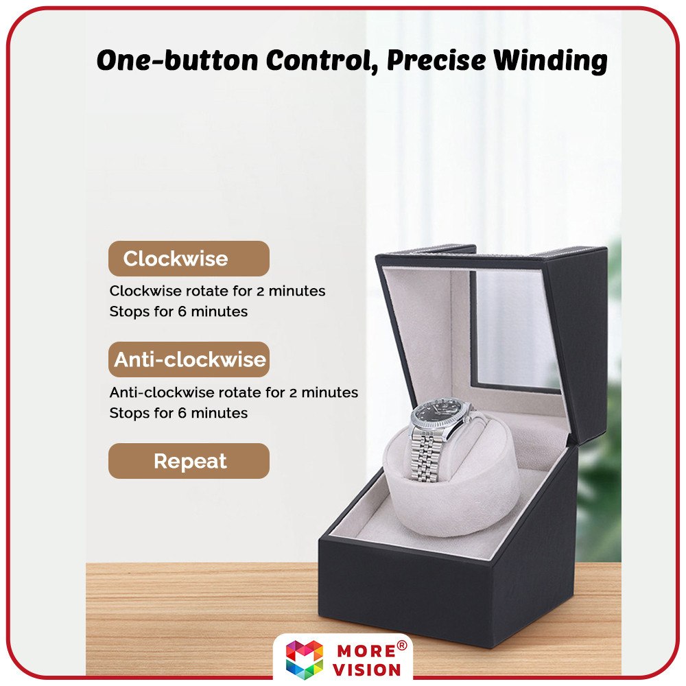 Watch Winder Box USB Single Automatic Watches Winding Device Rotating ...