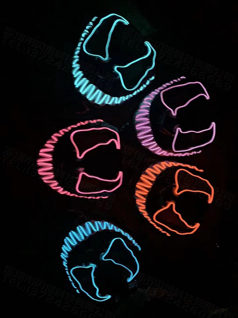 Horror Halloween GlowMasks Led Luminous Scream Venom Mask Carnival ...