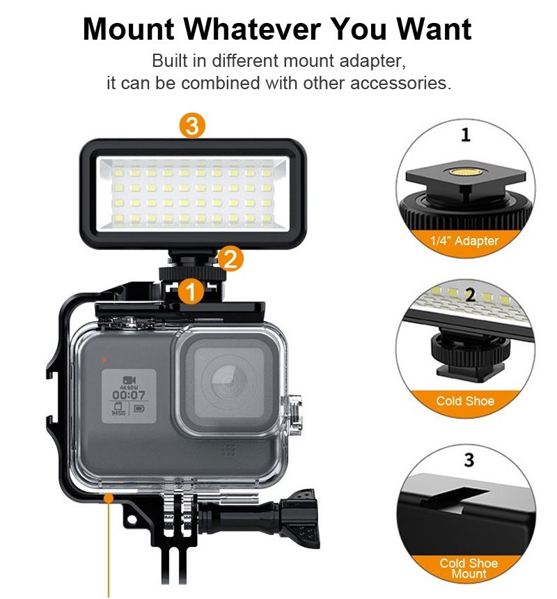 Waterproof Led Video Diving Flashlight Light Underwater Lamp ...