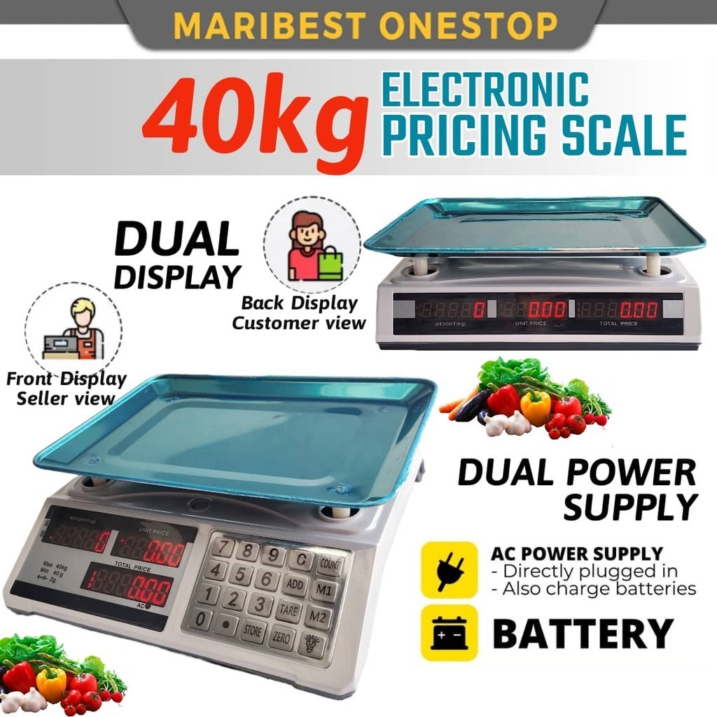 40kg Stainless Steel Electronic Pricing Scales Electronic Pricing Scale ...