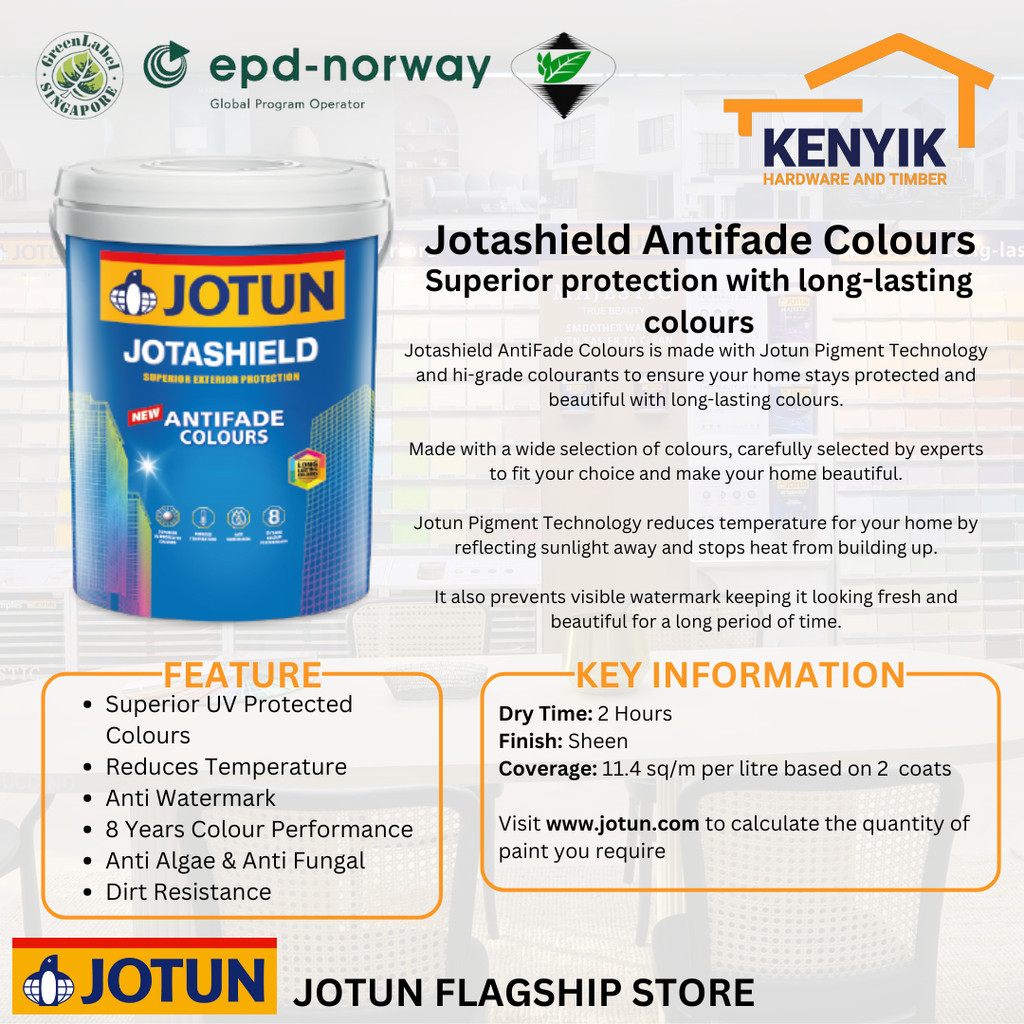 JOTUN 20L WHITE Jotashield Antifade Colour (Exterior) | Shopee Malaysia