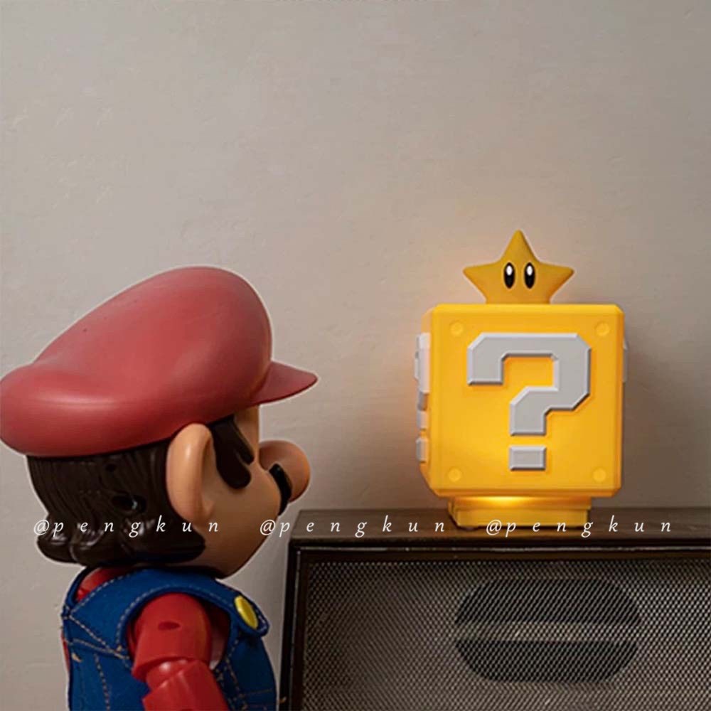 Brand New Super Mario Night Light Mario Question Mark Square Light ...
