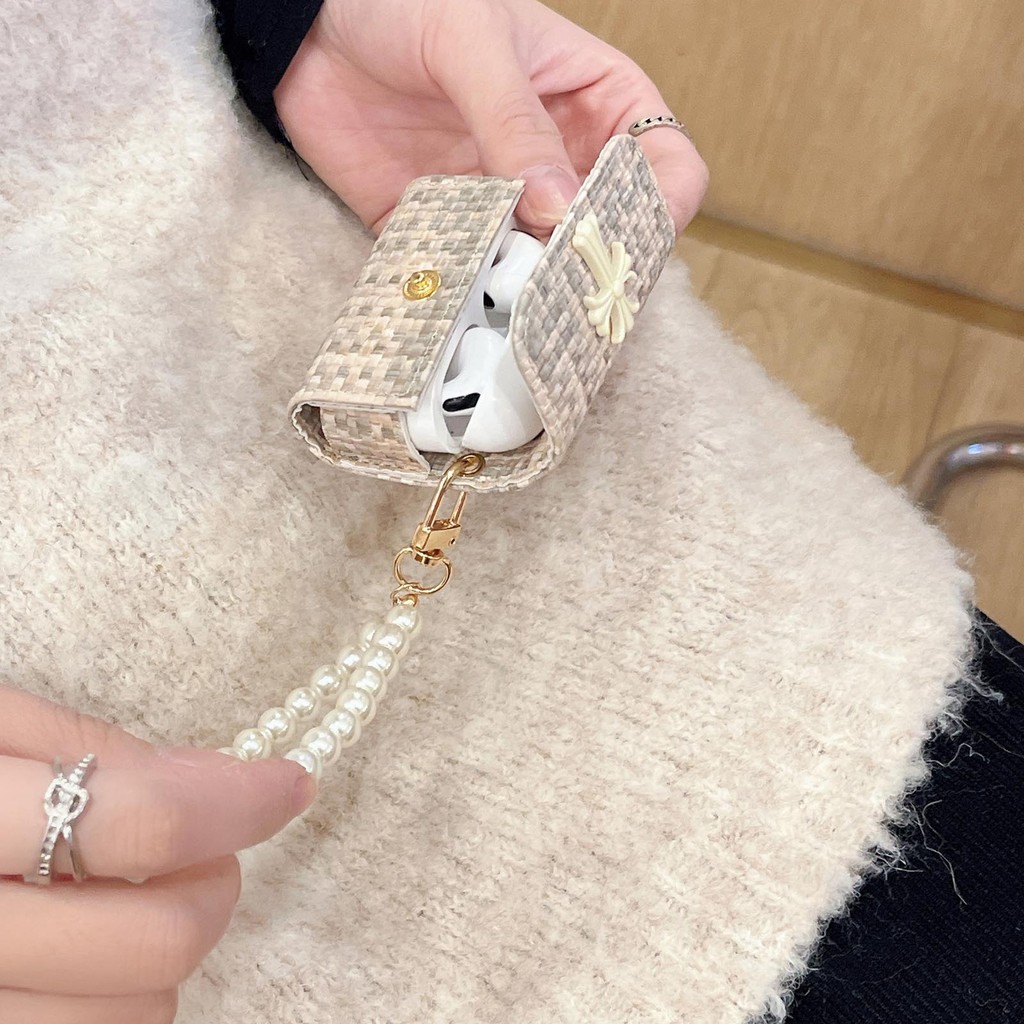 Colourful Woven Leather Earphone Case for Edifier LolliPods/Pro 3 Xmel X2 X3 ZERO AIR U3PLUS ...