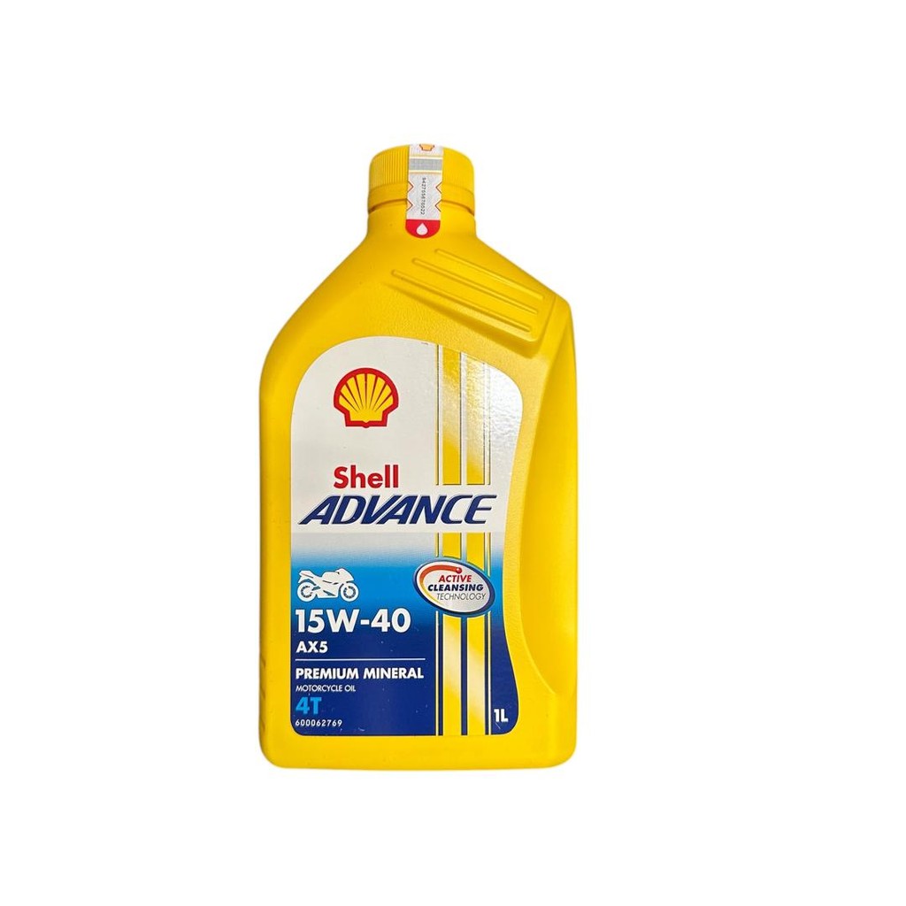 4T SHELL ADVANCE AX5 15W-40 MOTORCYCLE ENGINE OIL 100% ORIGINAL ...