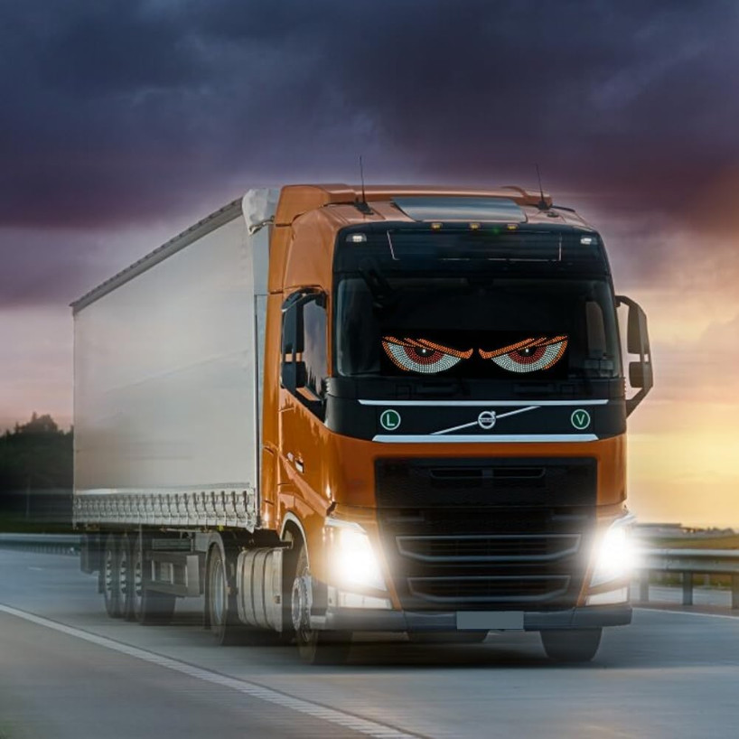 2Pcs/Set Dynamic Demon Eye Lights Car Sticker 24V 12V USB RGB LED ...