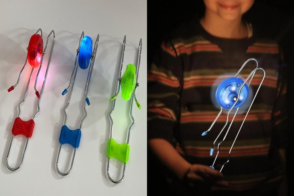 Retro Rail Twirler Toy Gyro Wheel Toy Led Light Up Magnetic Spinning ...