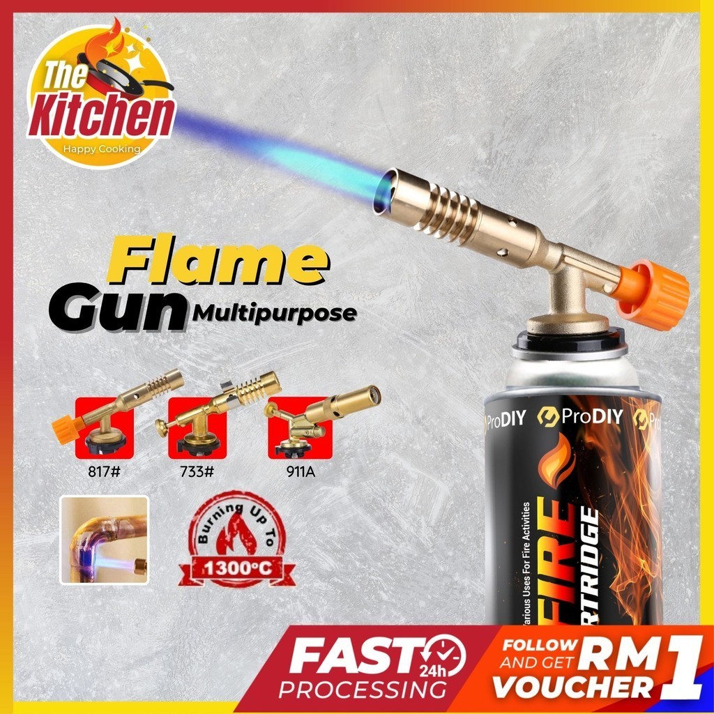 Flame Gun BBQ Heating Fire Maker Gas Torch Gun Butane Gas Butane ...