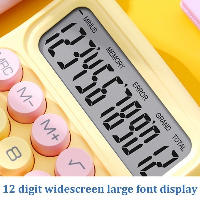 Dopamine 12 Digits Round Mechanical Keyboard Calculator Large Display ...