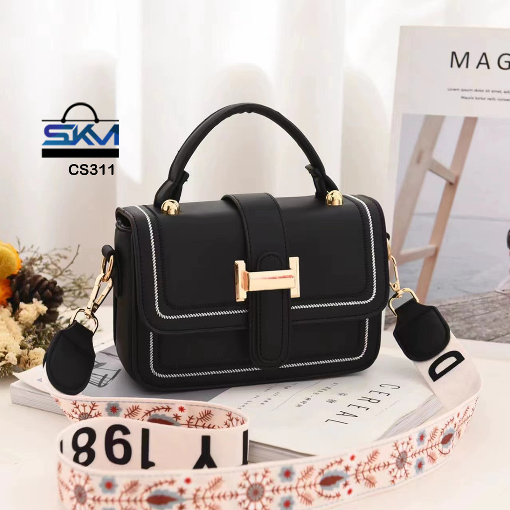 SKM Ladies Sling Bag with Belt Buckle Style Beg Tangan Wanita Murah ...