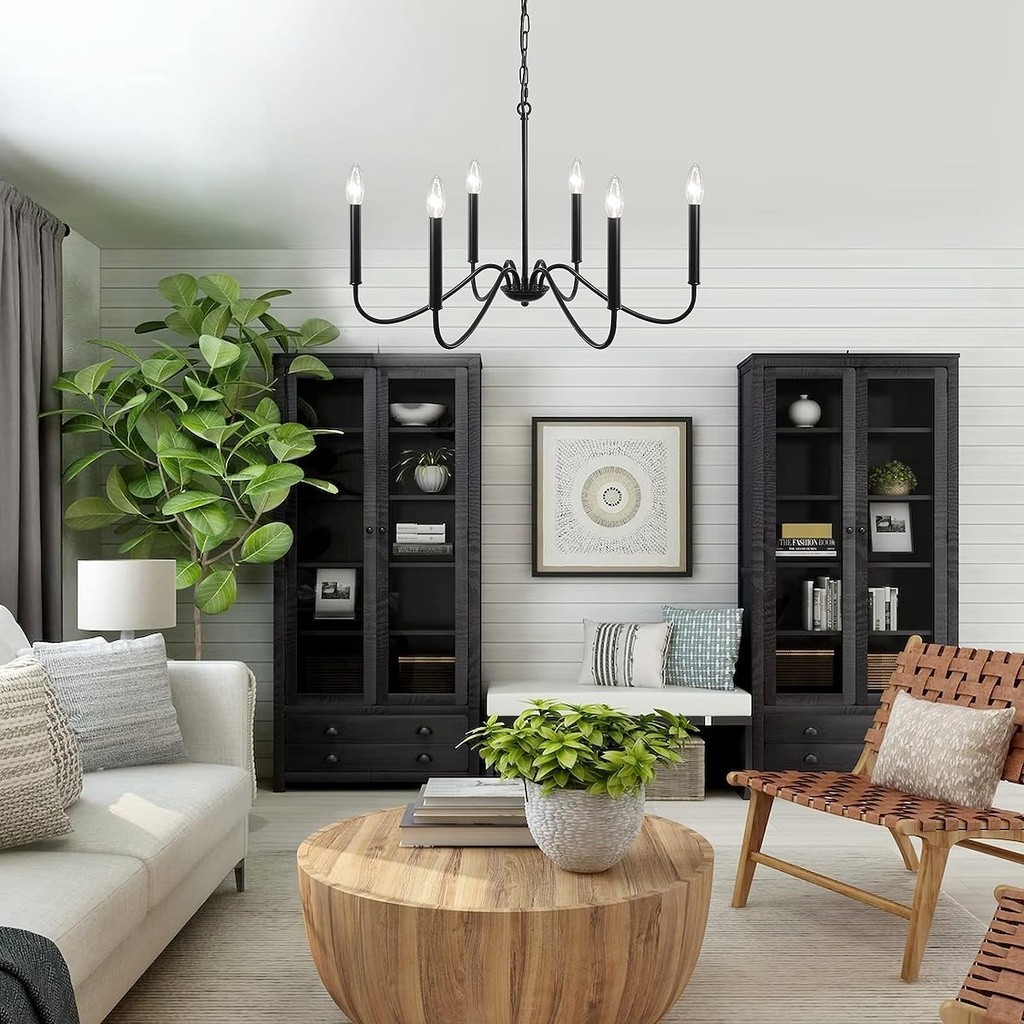 Black Chandelier pendant light 6 Light Chandeliers for Dining Room ...
