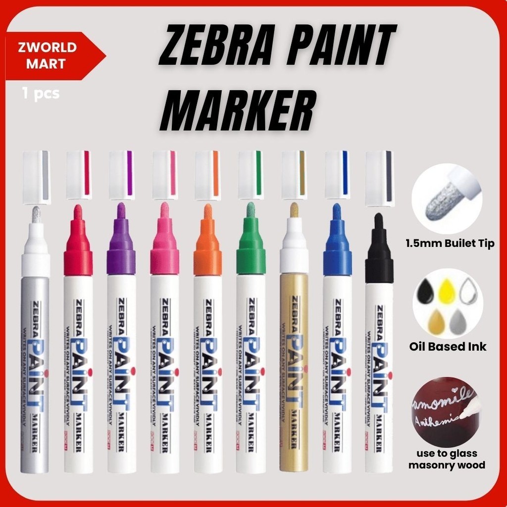 ZEBRA PAINT MARKER MOP-200MZ (READY STOCK / 100% ORIGINAL) | Shopee ...