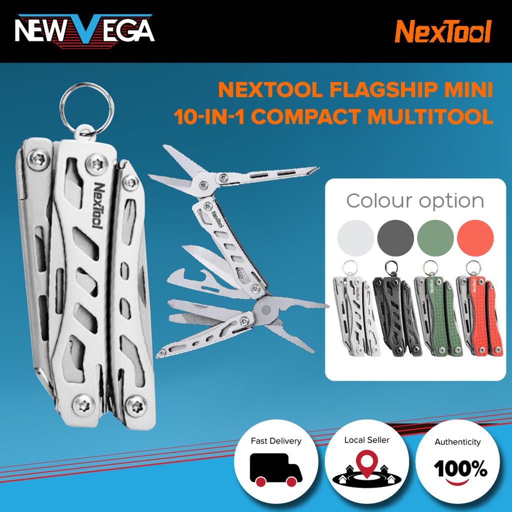 Nextool Flagship Mini 10-in-1 Compact EDC Multitool Colours Green Red Silver Pocket Foldable ...