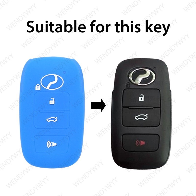 Silicone Cover Keyless Remote Rubber Key Protect Casing For Perodua ...