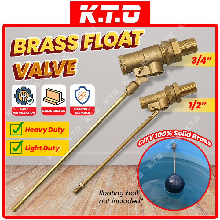 City Brass Float Valve MOH Water Tank Light / Heavy Duty 3/4 Inch 1/2 Inch / Tangki Pelampung ...