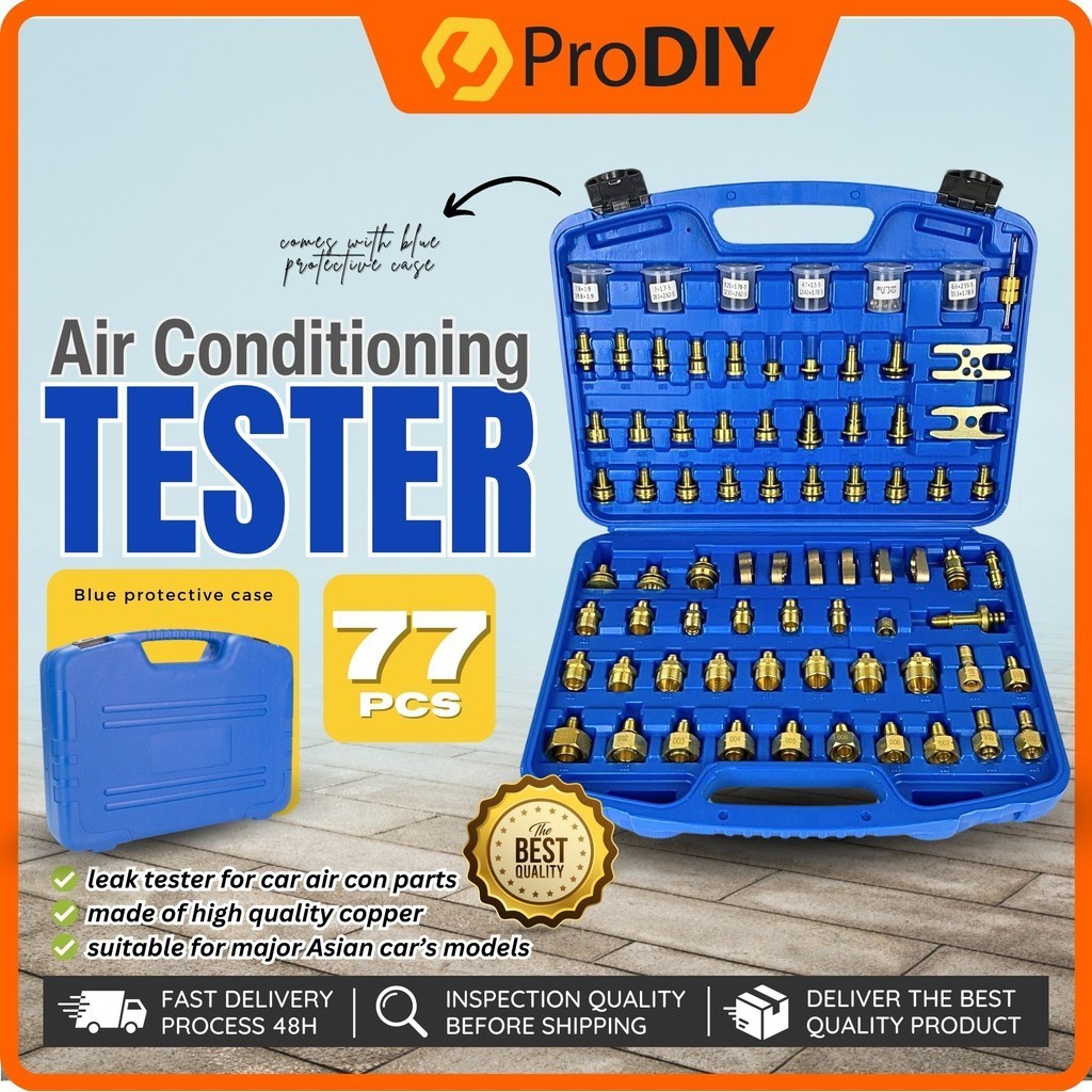 77 Pieces Automotive Air Conditioner Tester Tool Set Kereta Leaking ...