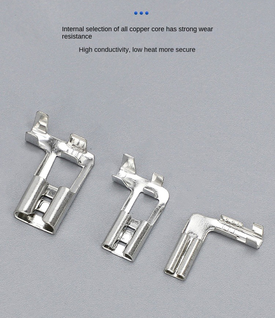 Flag type plug spring Female Terminal 6.3mm/4.8/2.8mm right Angle L ...