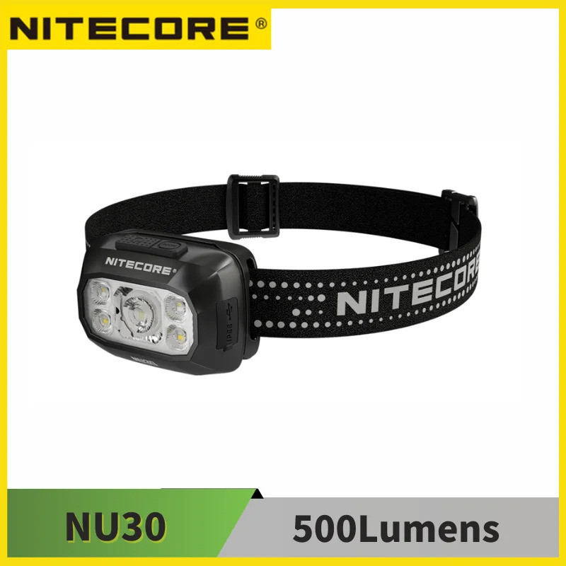 NITECORE NU30 500Lumens USB-C Rechargeable Headlamp Triple Output IP66 ...