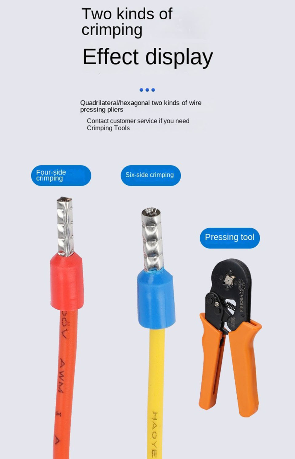 Tube Type Terminal VE Cold Pressing Terminal Wire Crimp Connectors ...